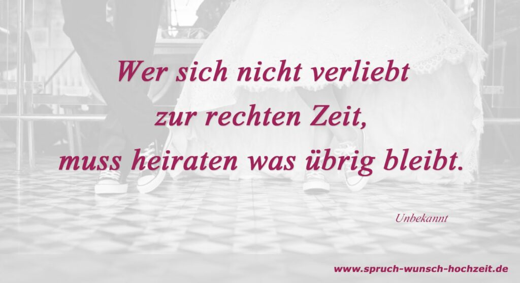 Humorvolle und freche Sprüche zur Hochzeit